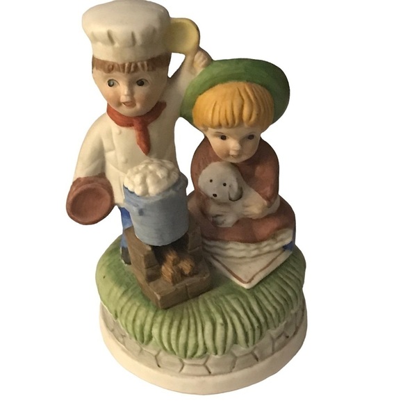 Accents | Vintage Chef Cook Porcelain Bisque Figurine Music Box | Poshmark